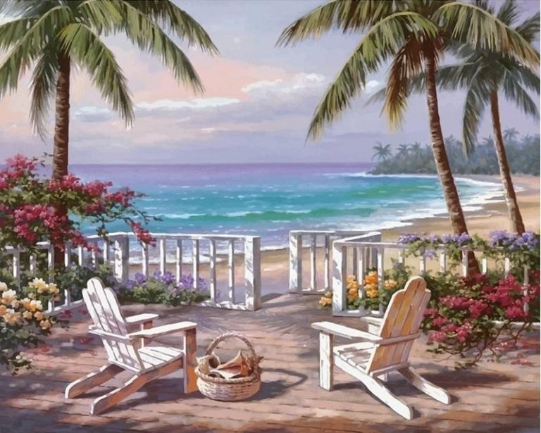 Coastal View - Seascapes Paint By Number - Paint by numbers UK