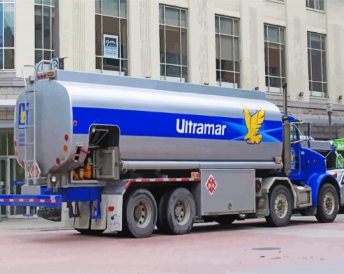 Cool Ultramar Tanker Truck - Paint By Numbers - Paint by numbers UK